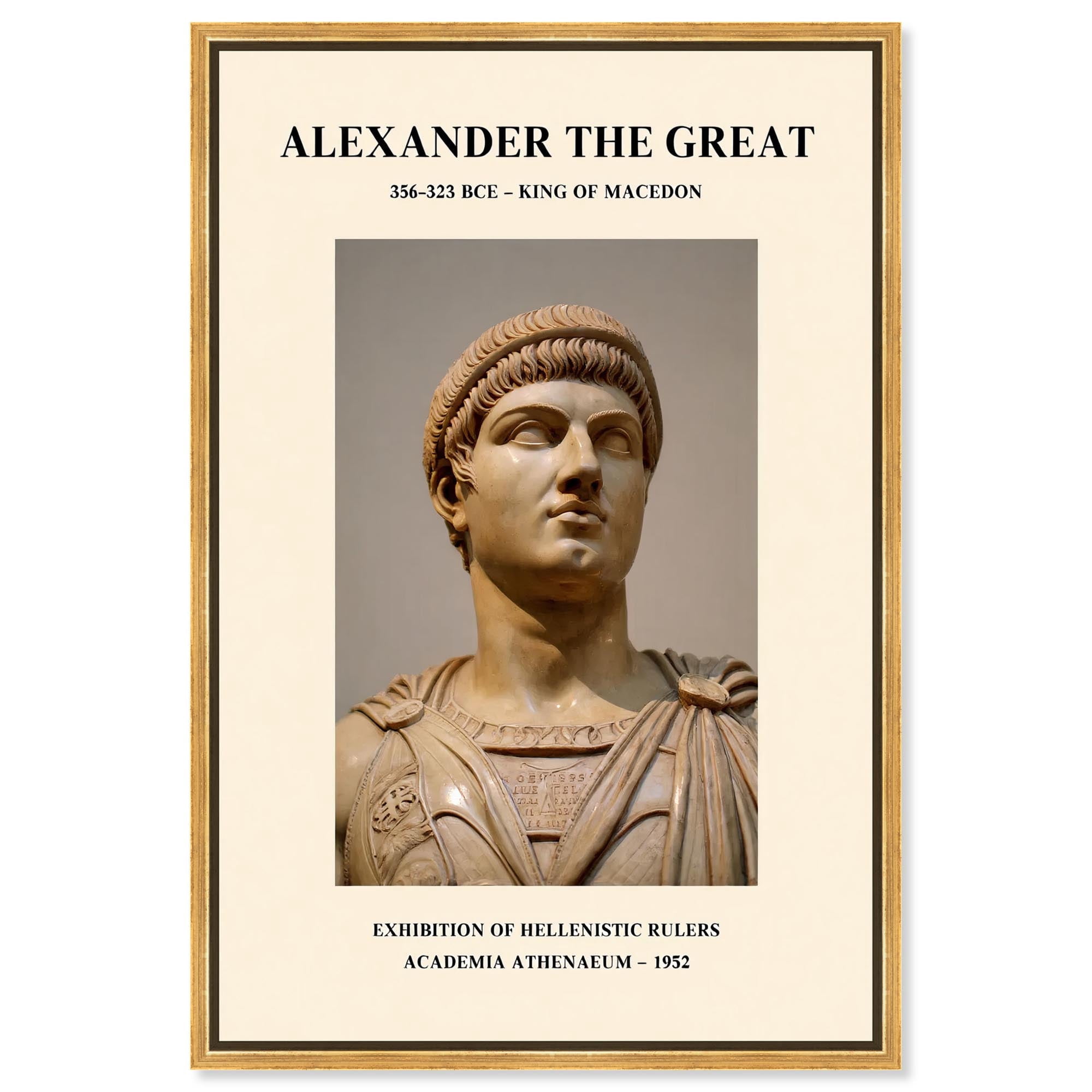 Alexander the Great Canvas Classic Art Posters by Art Remedy, Gold ...
