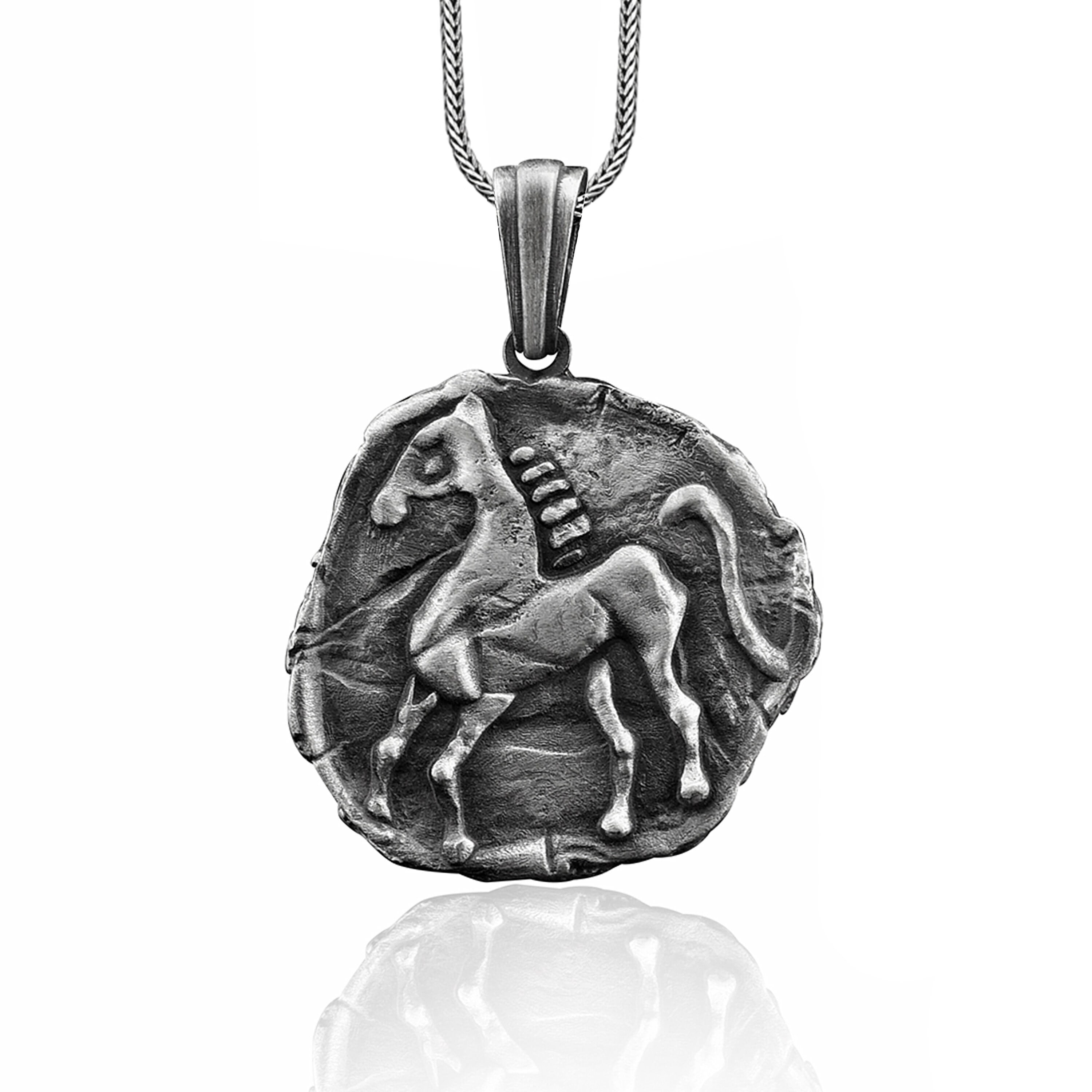 Alexander the Great Tetradrachm Handmade Sterling Silver Men Charm ...