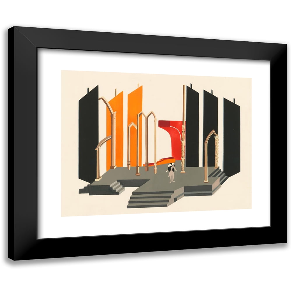 Alexandra Exter 14x12 Black Modern Framed Museum Art Print Titled ...