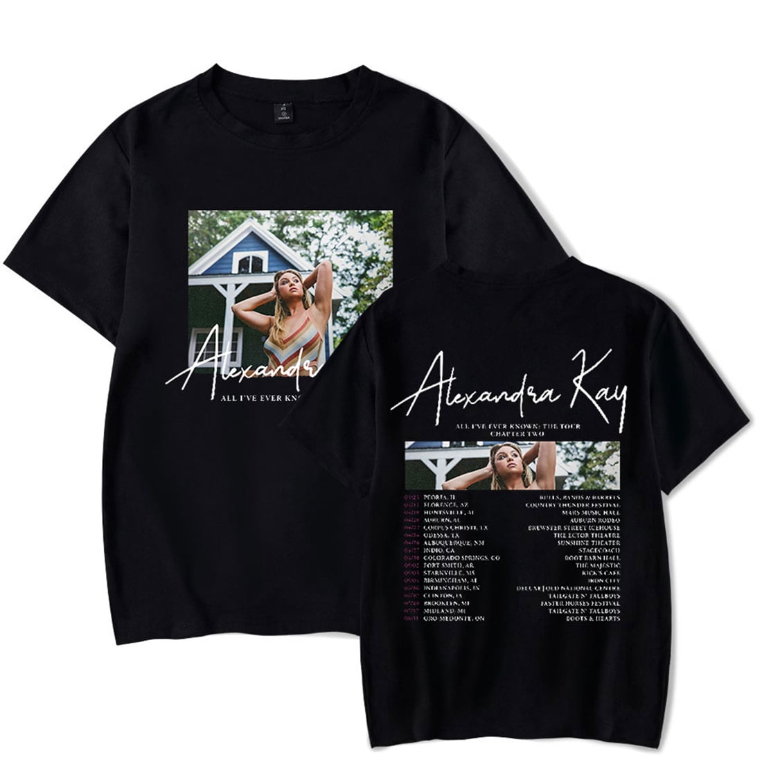 Alexandra Kay All I've Ever Know Tour T-shirt Casual Short Sleeve ...