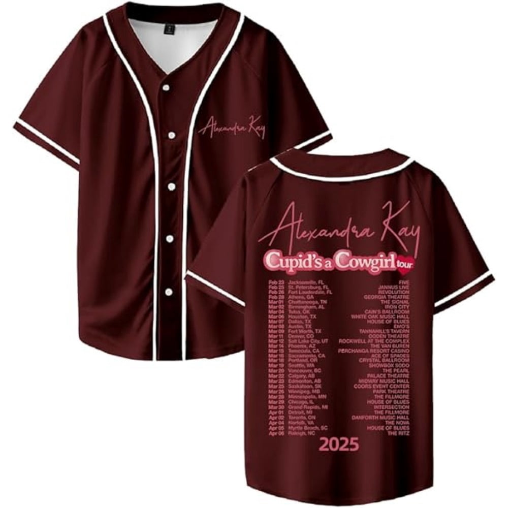 Alexandra Kay Cupid's A Cowgirl Tour Baseball Jersey Shirt V-Neck Women ...