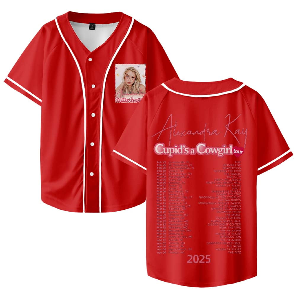 Alexandra Kay Cupid's A Cowgirl Tour Merch Baseball Jersey Shirt V-Neck ...