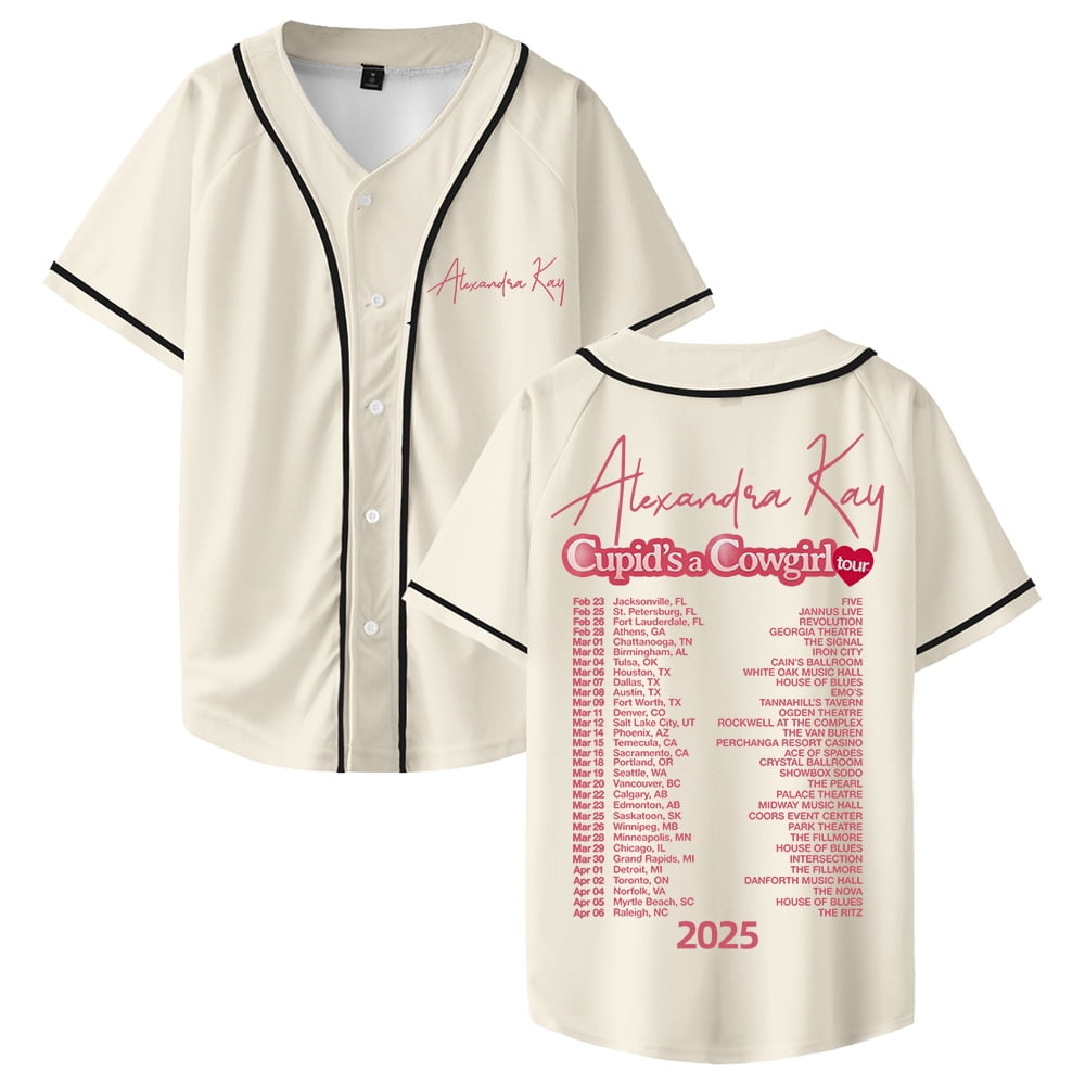 Alexandra Kay Cupid's a Cowgirl Tour 2025 Baseball Jersey Short Sleeve ...