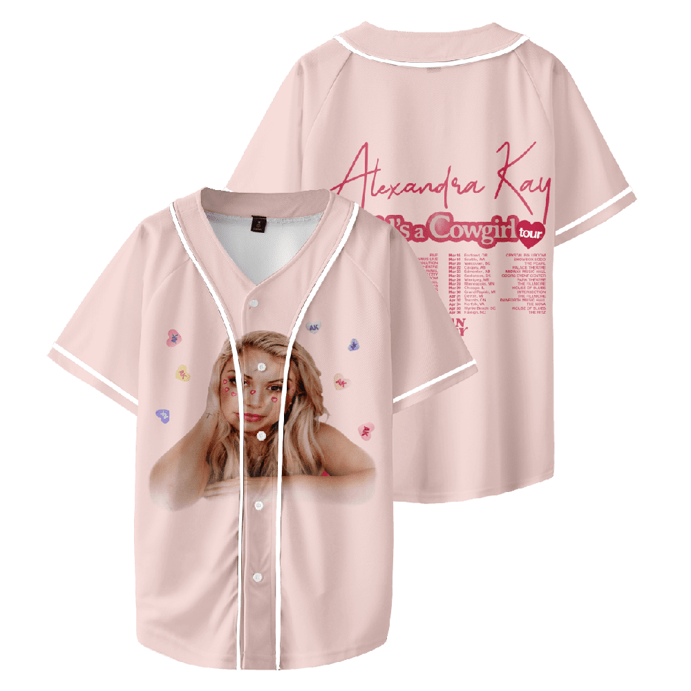 Alexandra Kay Merch Baseball Jersey Men/Women Casual Thin button ...