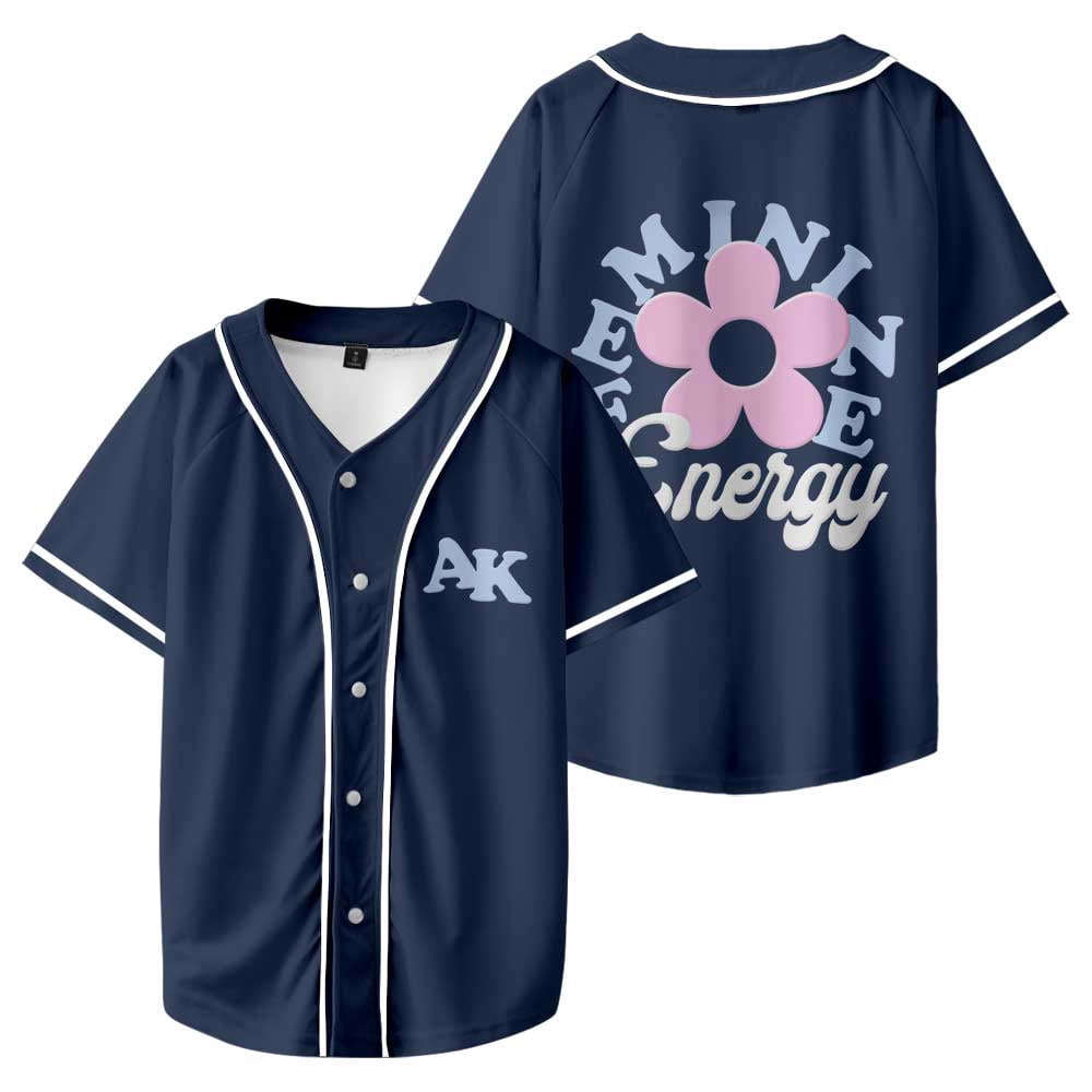 Alexandra Kay Merch Feminine Energy Baseball Jersey Tee Merch Unisex V ...