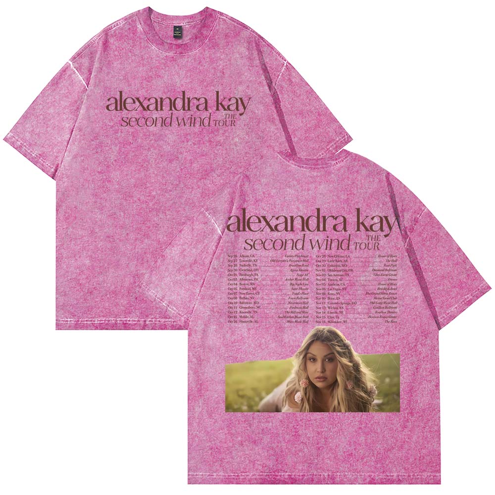 Alexandra Kay Second Wind The Tour T-Shirt Cotton Wash Tee Women Men ...