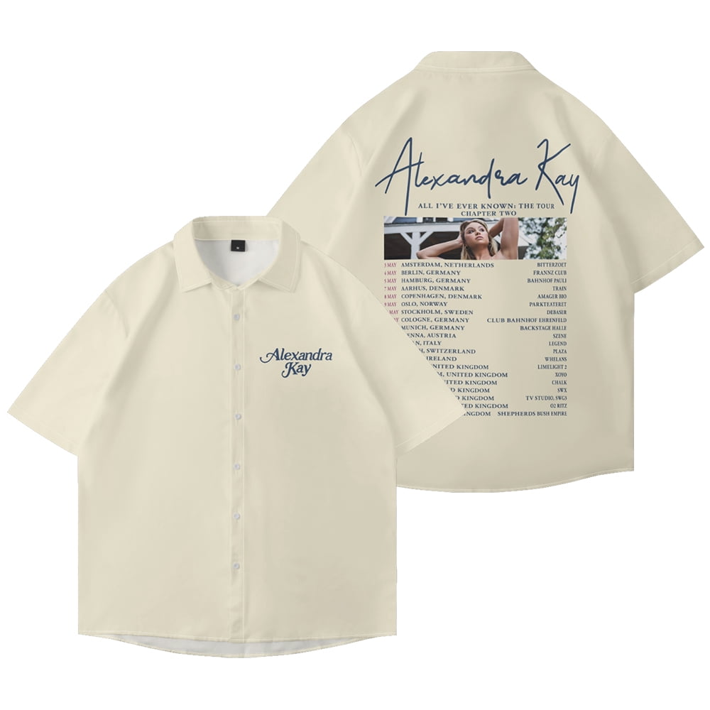 Alexandra Kay Short sleeved shirt, summer loose button shirt, casual ...
