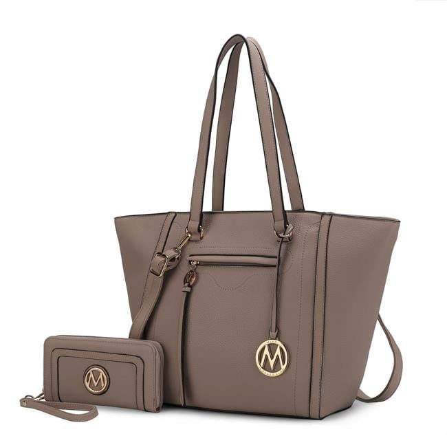 Alexandra Vegan Leather Women's Tote Handbag with Wallet 2 pcs ...