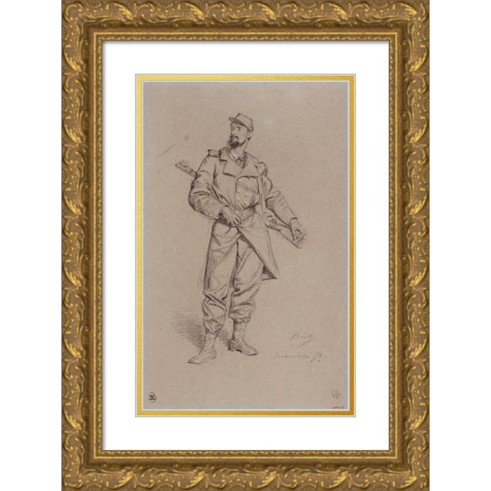 Alexandre Bida 11x14 Gold Ornate Wood Frame and Double Matted Museum ...