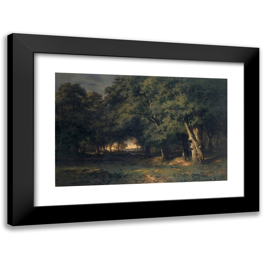 Alexandre Calame 14x11 Black Modern Framed Museum Art Print Titled ...