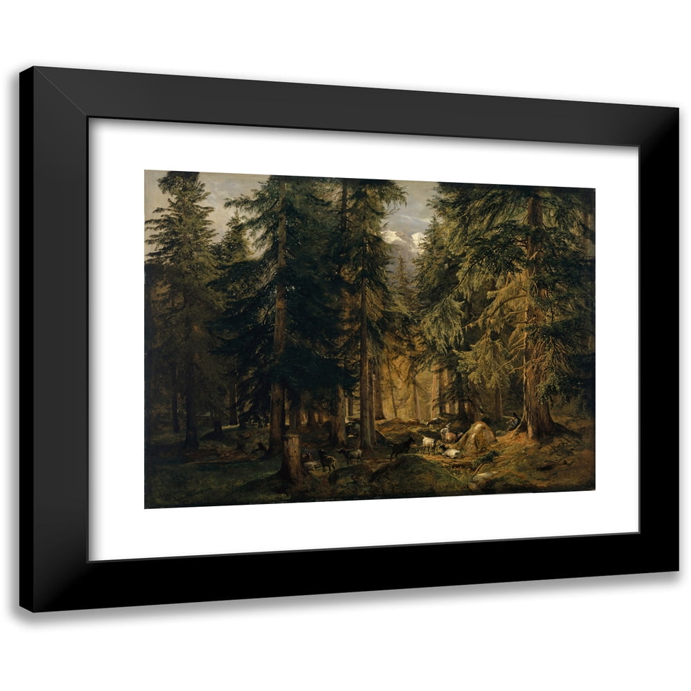 Alexandre Calame 24x19 Black Modern Framed Museum Art Print Titled ...
