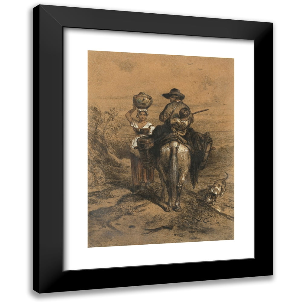 Alexandre-Gabriel Decamps 14x18 Black Modern Framed Museum Art Print ...
