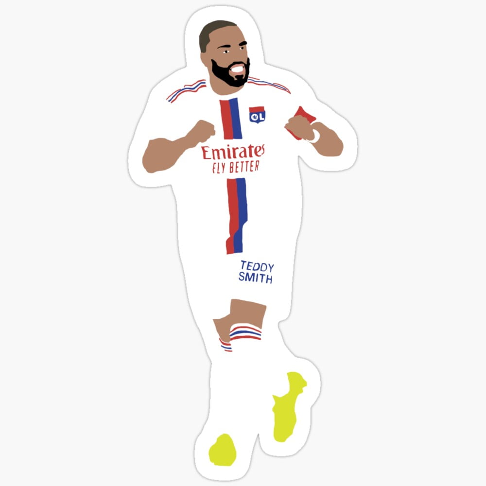 Alexandre Lacazette - Lyon Sticker Phone Decal Water Bottle Stickers ...