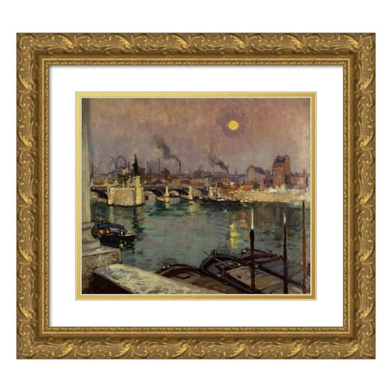 Alexandre Nozal 14x12 Gold Ornate Wood Frame and Double Matted Museum ...