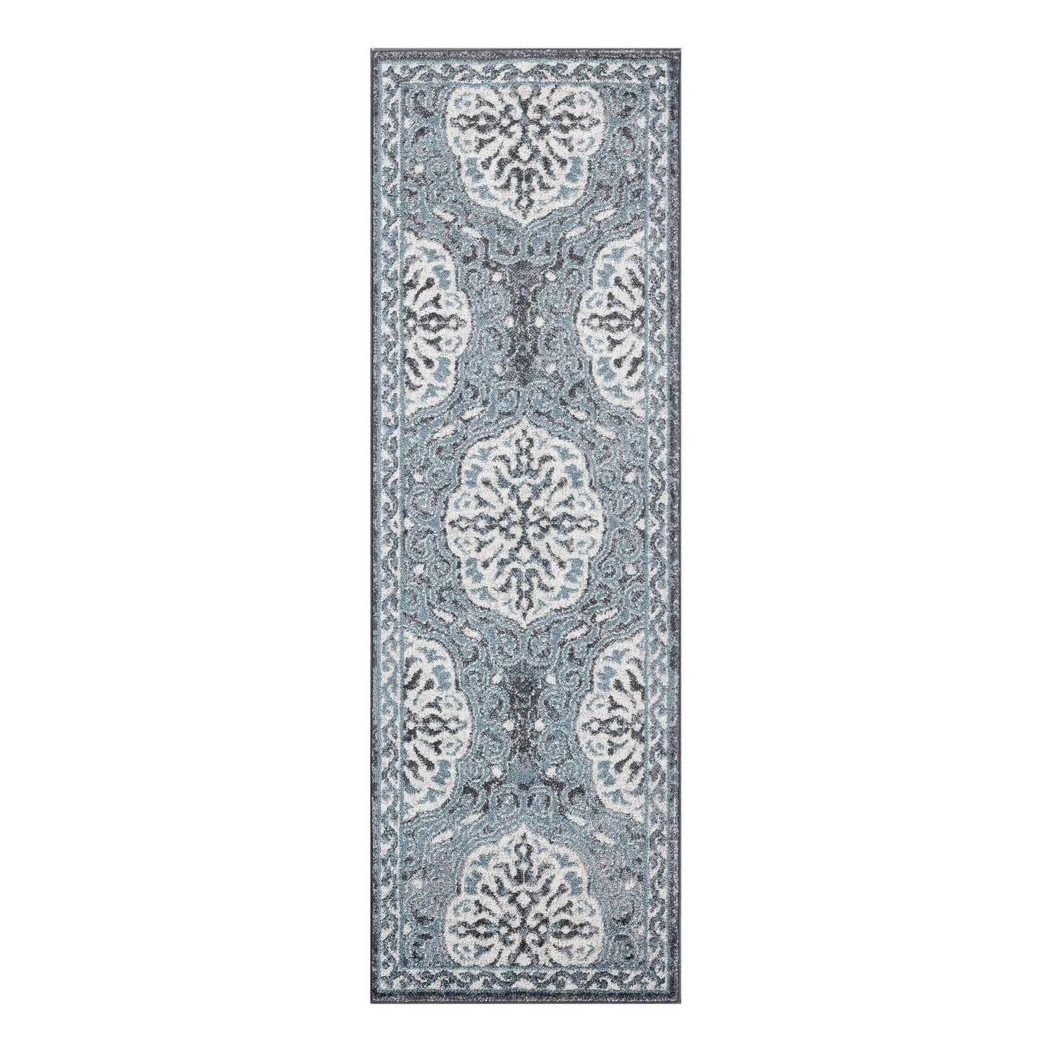 Alexandria ALX-10 Blue Transitional Rug 2' X 6' - Walmart.com