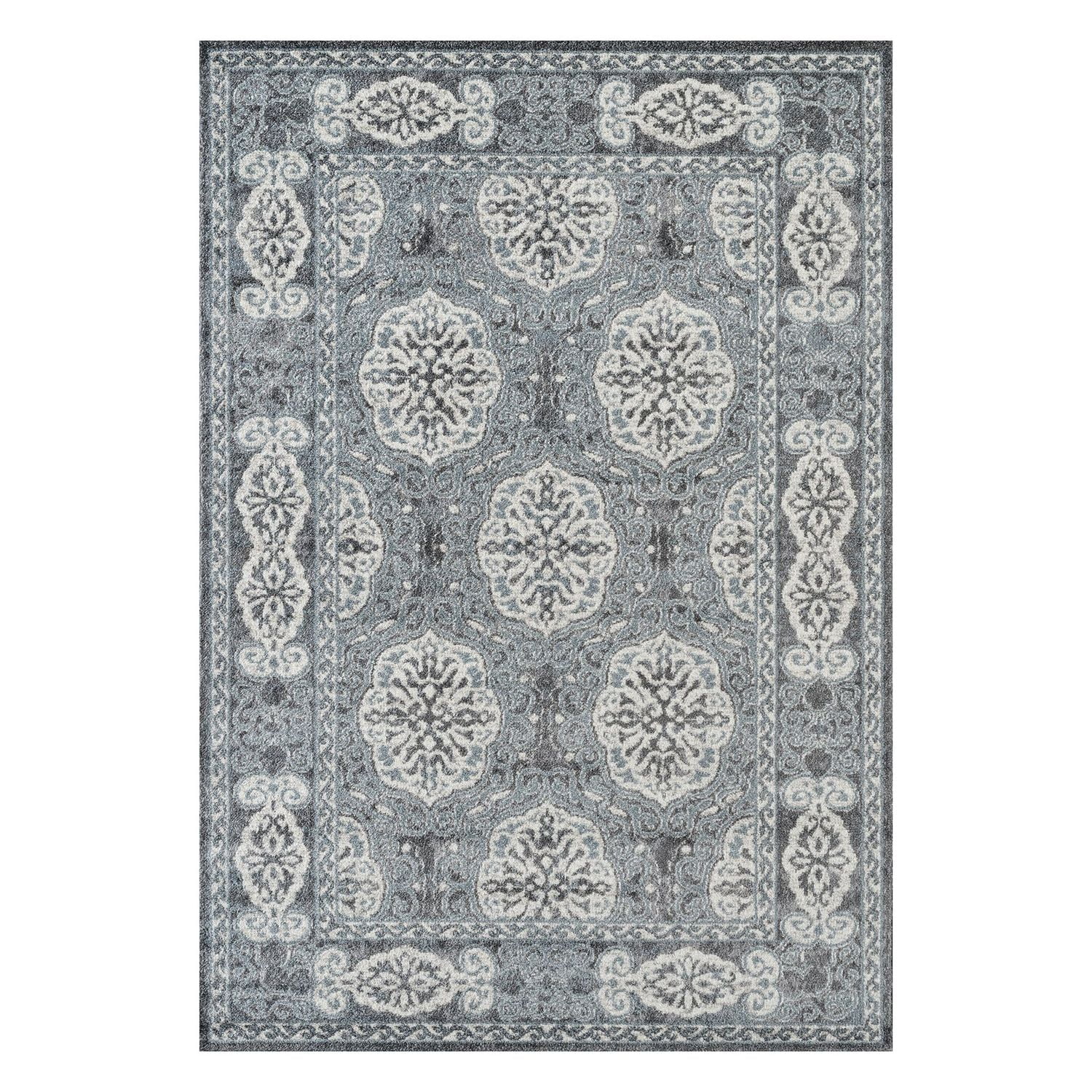 Alexandria ALX-10 Blue Transitional Rug 5' 1" X 7 ' 6" - Walmart.com