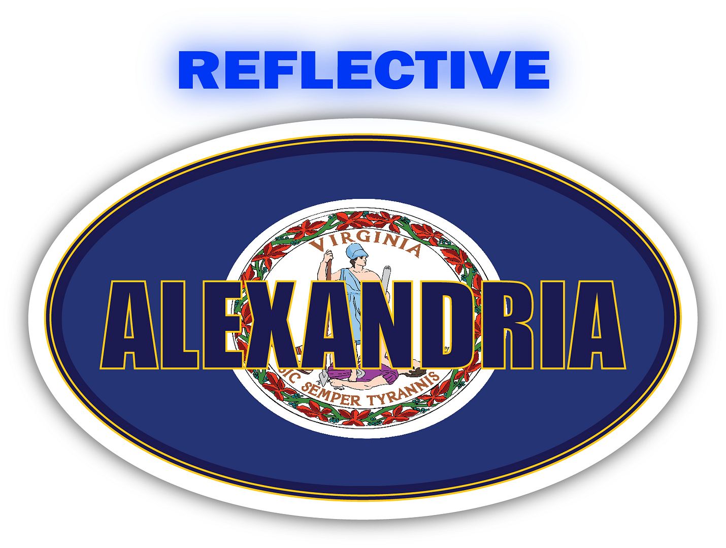 Alexandria City Virginia State Flag | VA Flag Alexandria County Oval ...