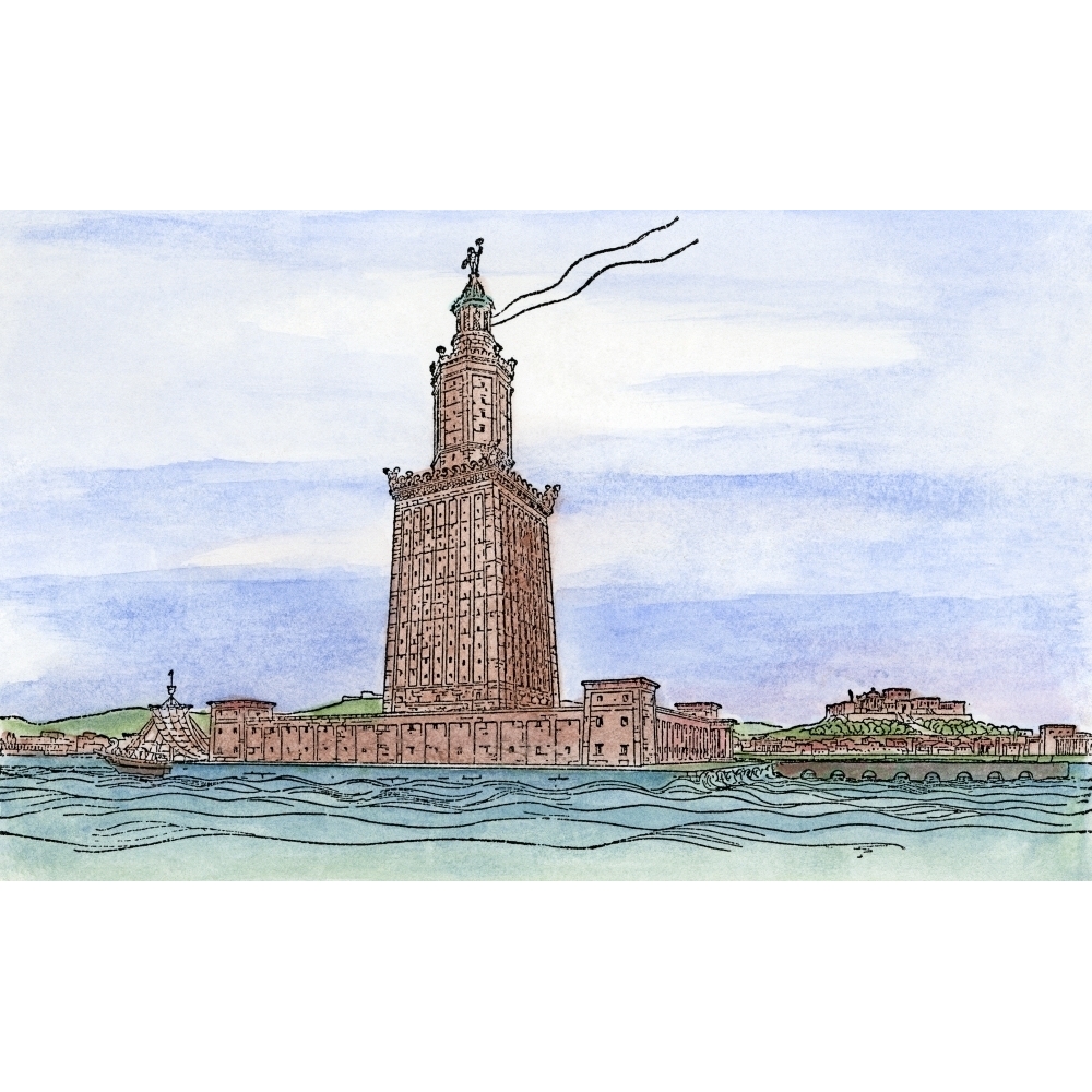 Alexandria Lighthouse. Nthe Lighthouse Pharos In Egypt Built By ...