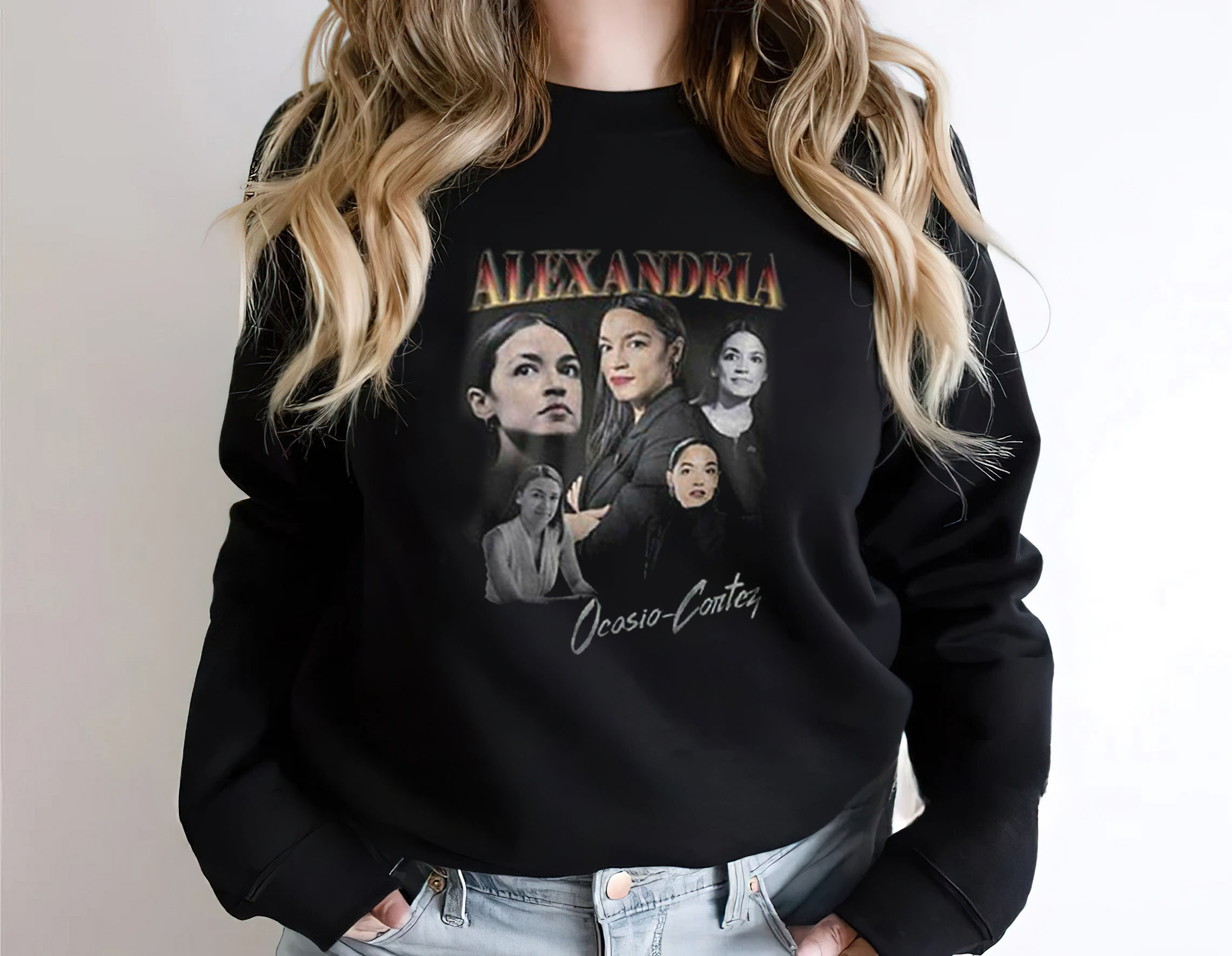 Alexandria Ocasio-cortez Aoc 90's Bootleg sweatshirt - Walmart.com
