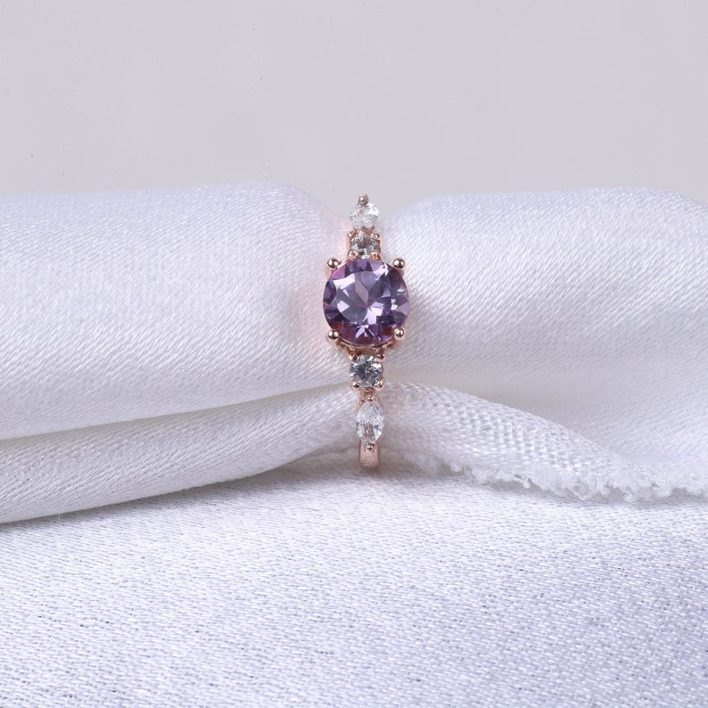 Alexandrite Ring, Elegant Design Ring, June Birthstone, Promise ...