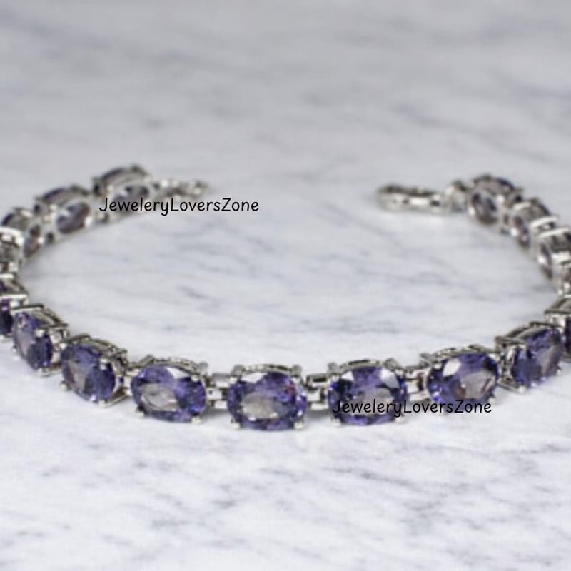 Alexandrite Tennis Bracelet for Women, Lab Created Color Changing ...