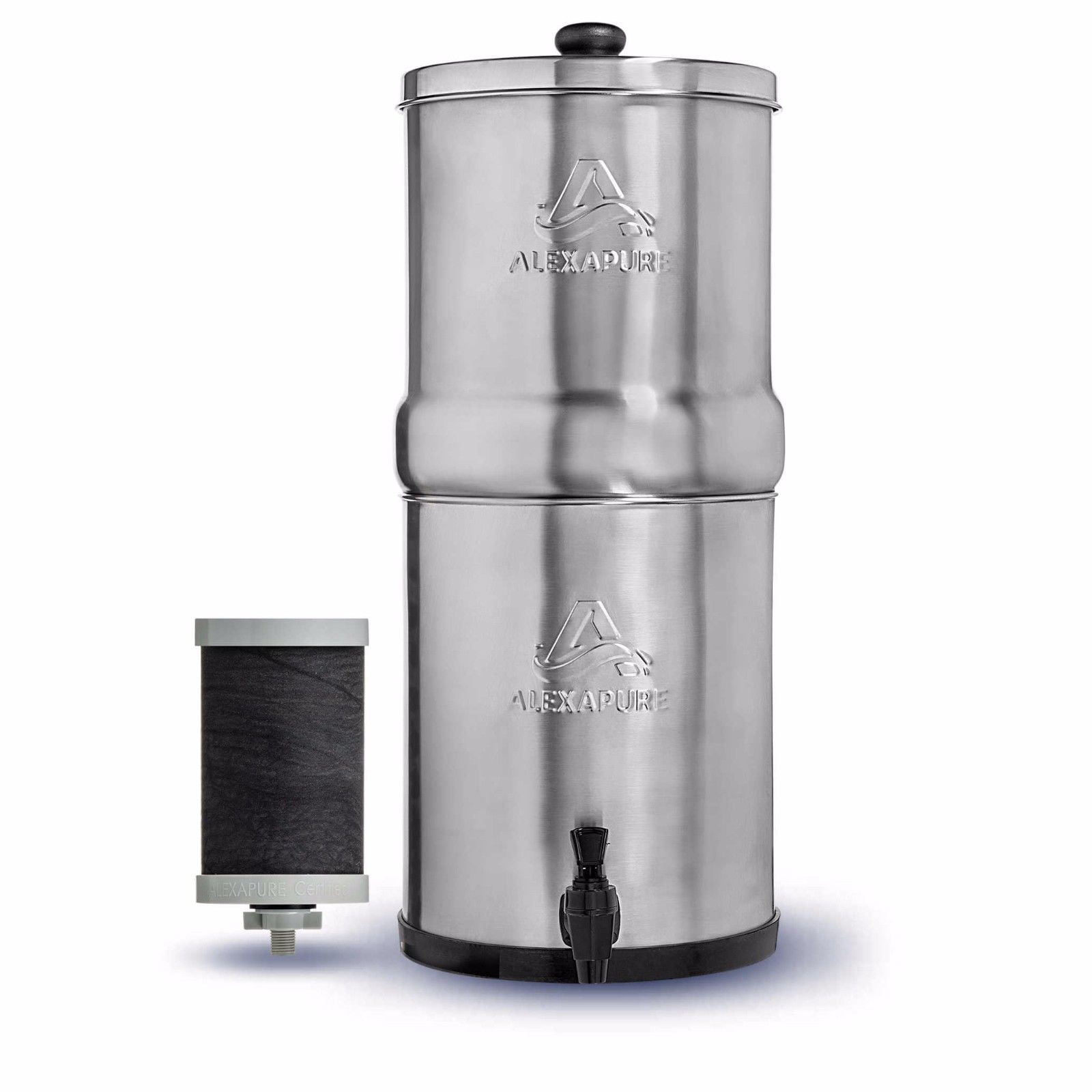 Alexapure Pro Stainless Steel Water Filtration System, 2.25 Gallons ...