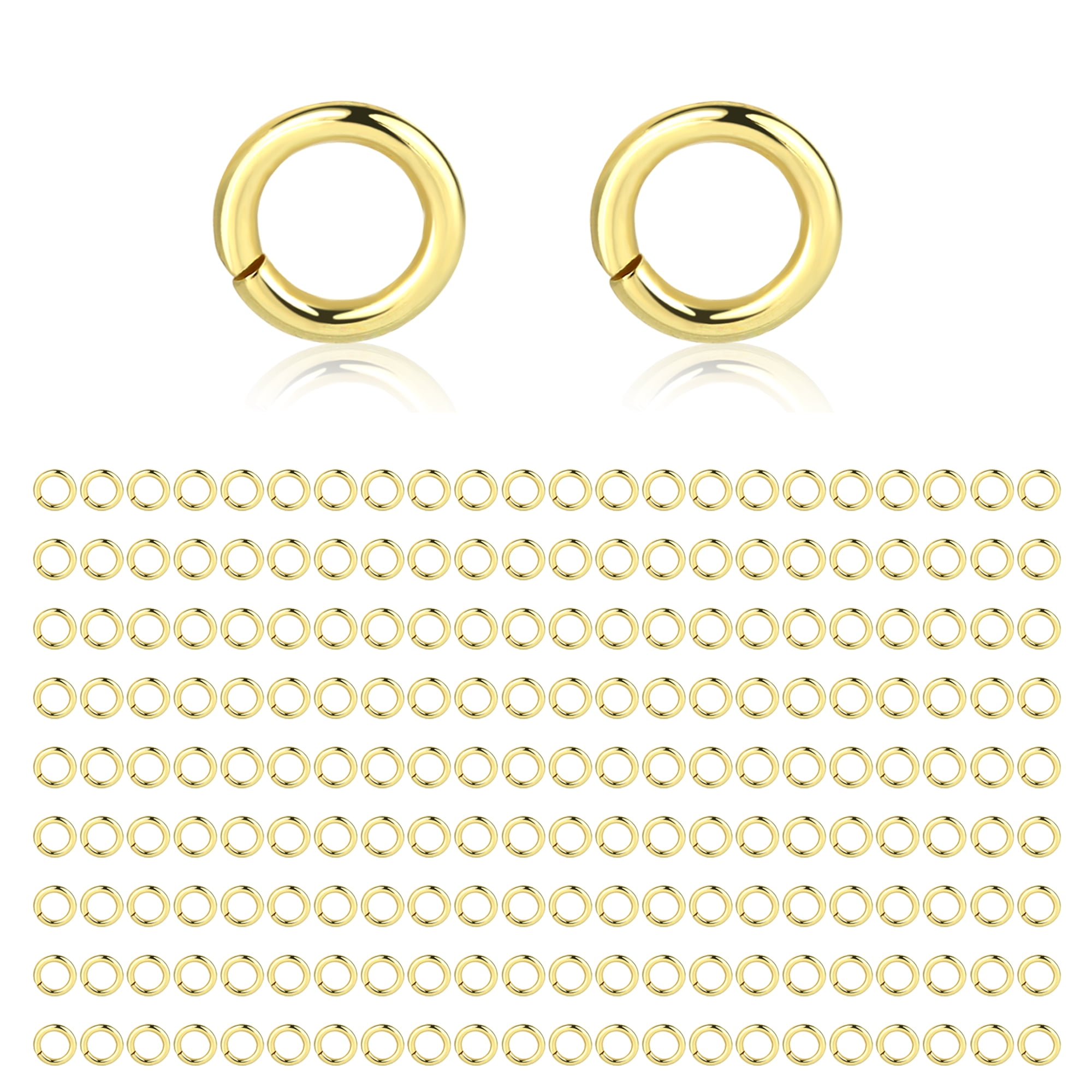Alexcraft 100PCS Jump Rings for Jewelry Making - Open Jump Rings 14K ...