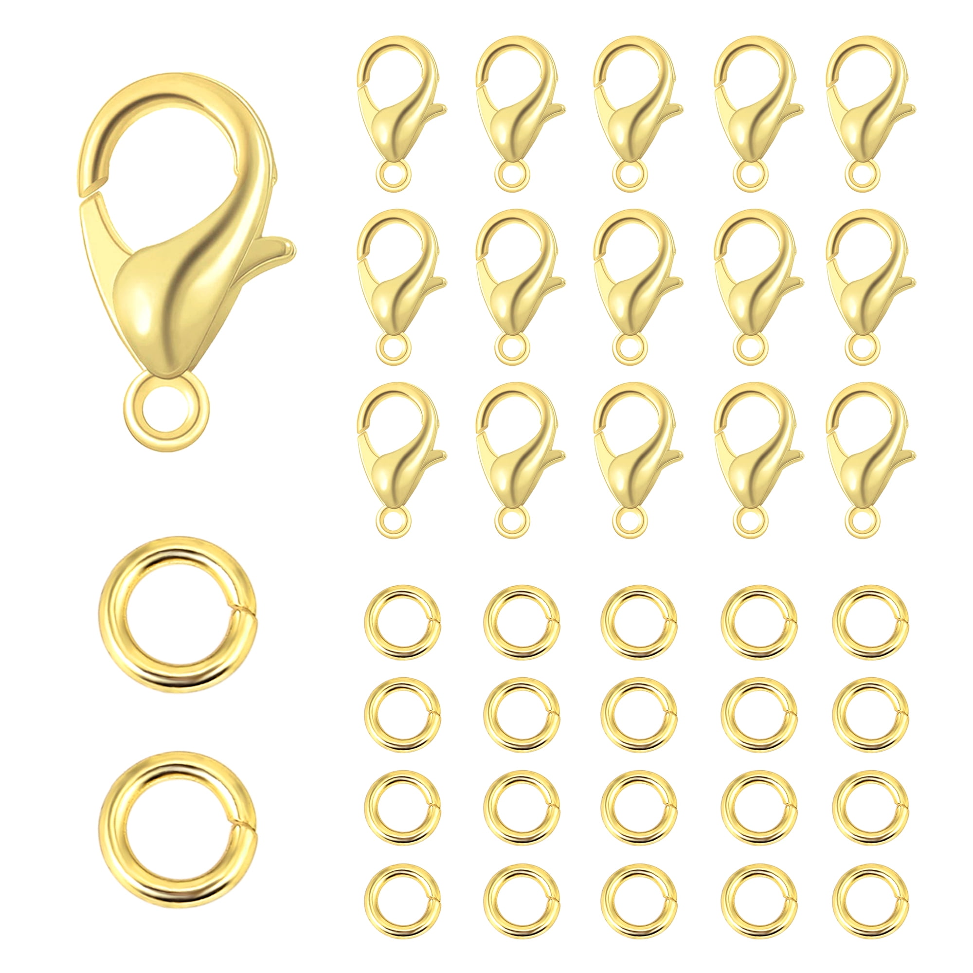 Alexcraft 150PCS Lobster Claw Clasps with Open Jump Rings, 9/12mm ...