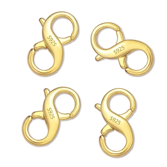 48Pcs 4 Colors Zinc Alloy Lobster Claw Clasps with Double Brass Cord ...