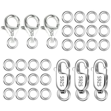 925 Sterling Silver Lobster Claw Clasp with Closed Jump Rings,Necklace ...