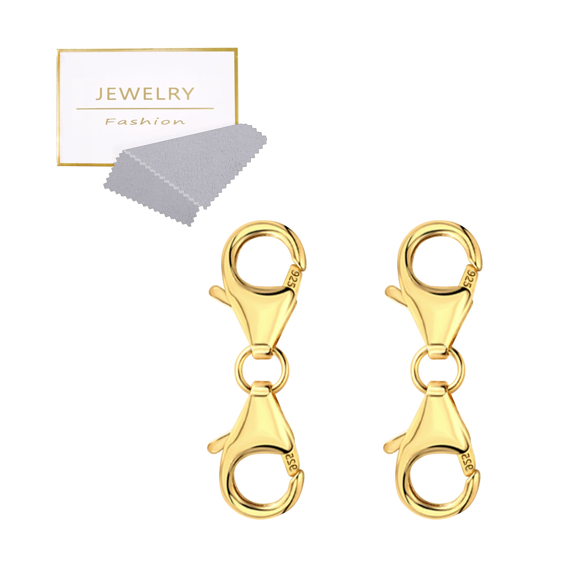 Alexcraft Double Lobster Clasp Extender, Gold Plated Claw Connector ...