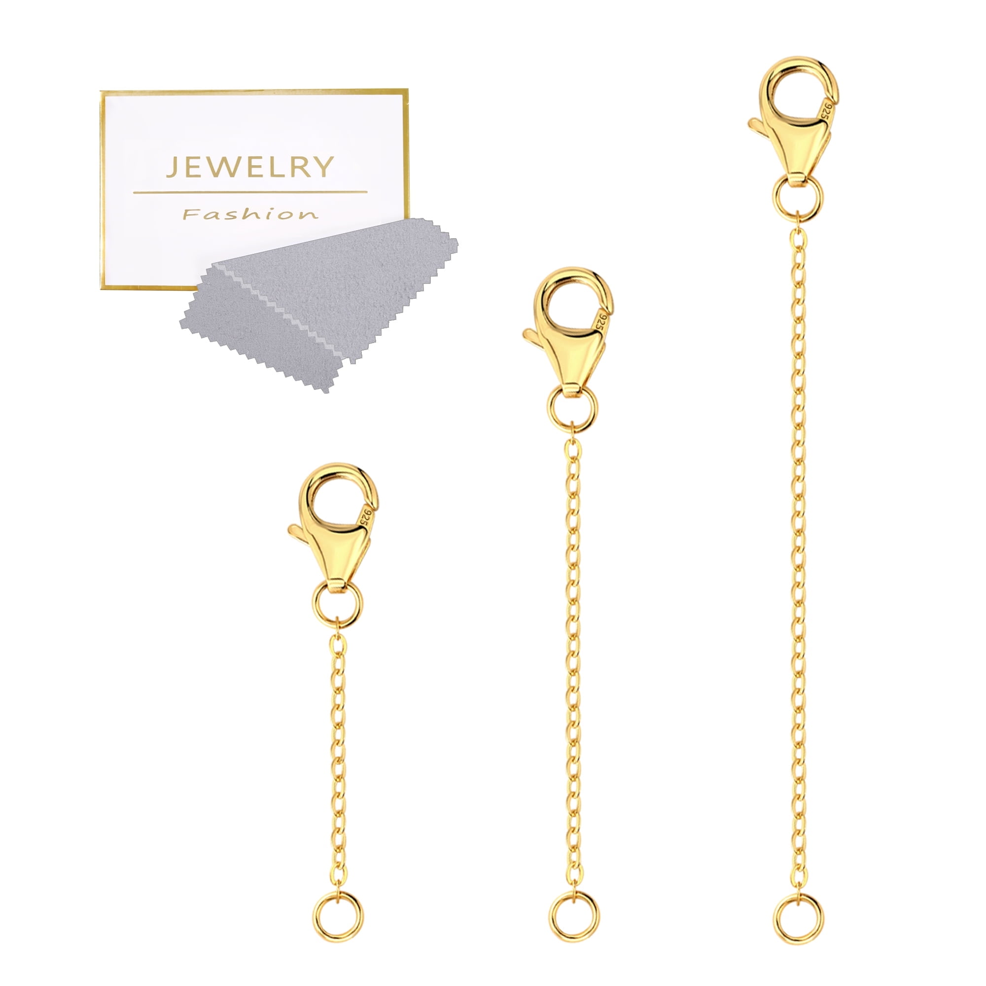 Alexcraft Gold Plated Necklace Extenders, 14K Gold Chain Extenders with ...