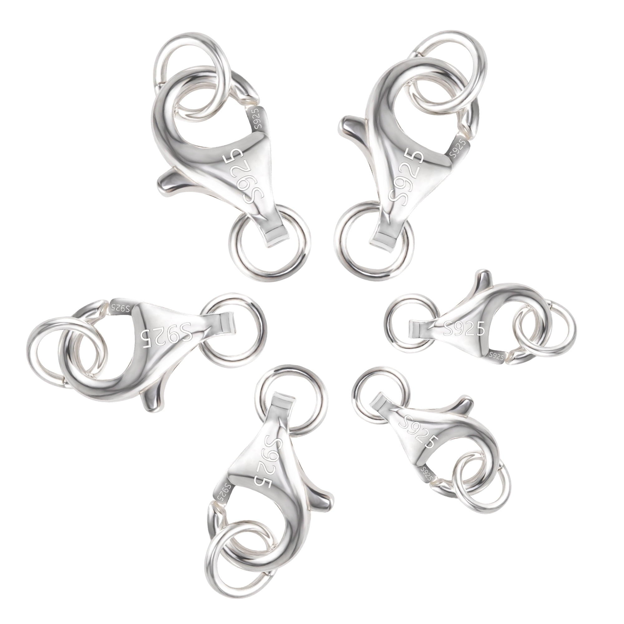 Alexcraft Lobster Claw Clasps with 2 Closed Jump Rings - 8/9/11mm ...
