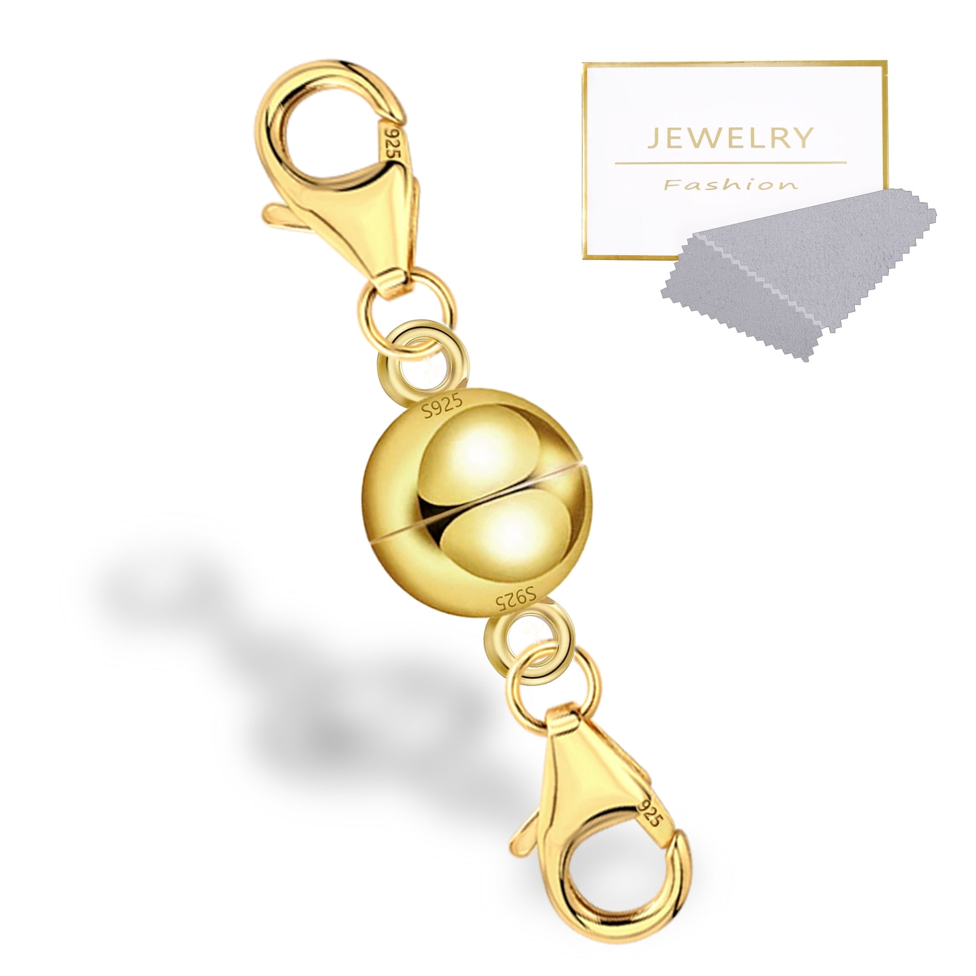 Alexcraft Magnetic Necklace Clasps, 14K Gold and Silver Plated, Double ...