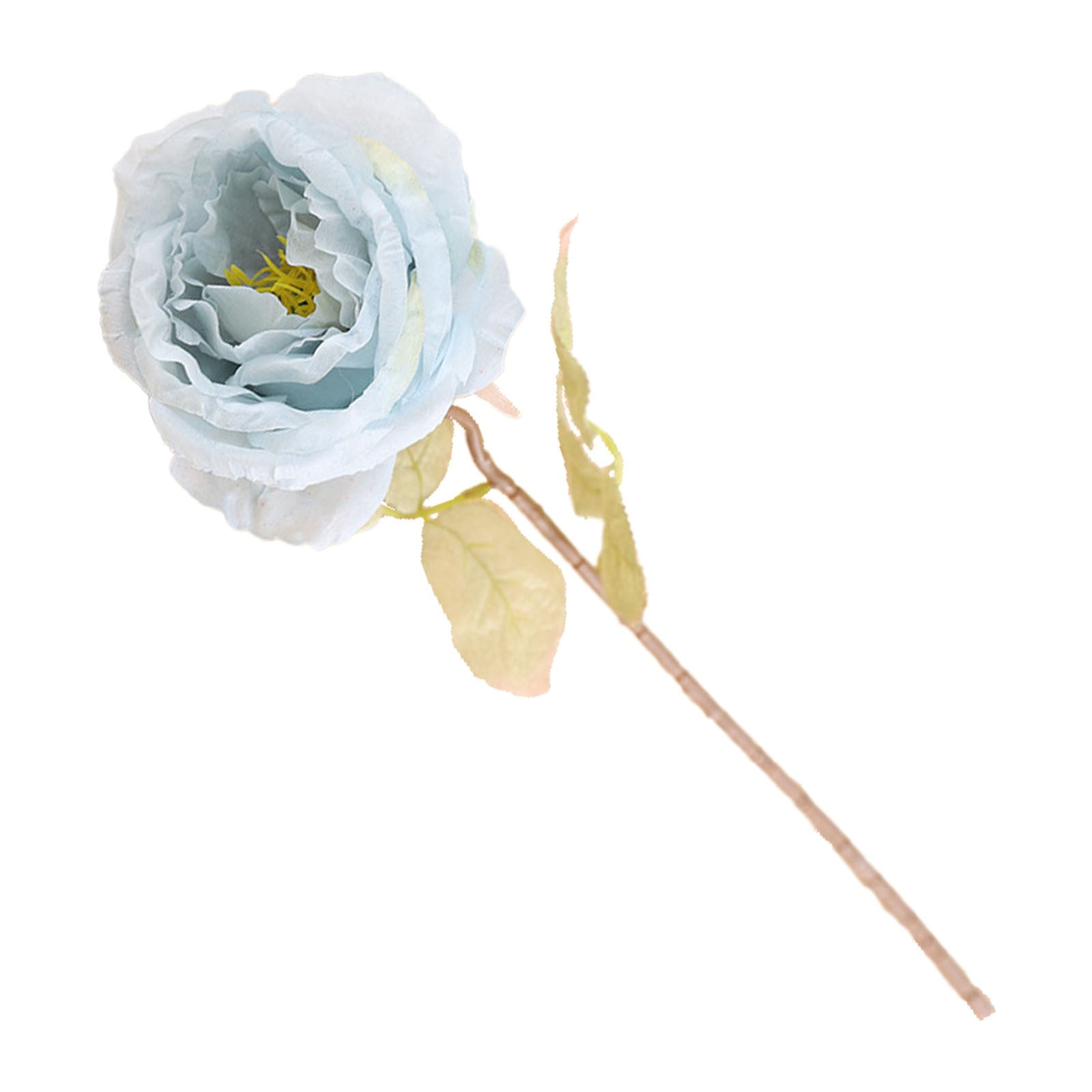 Alexda 4th of July Artificial Charred Edge Rose Fabric Single Head Rose ...