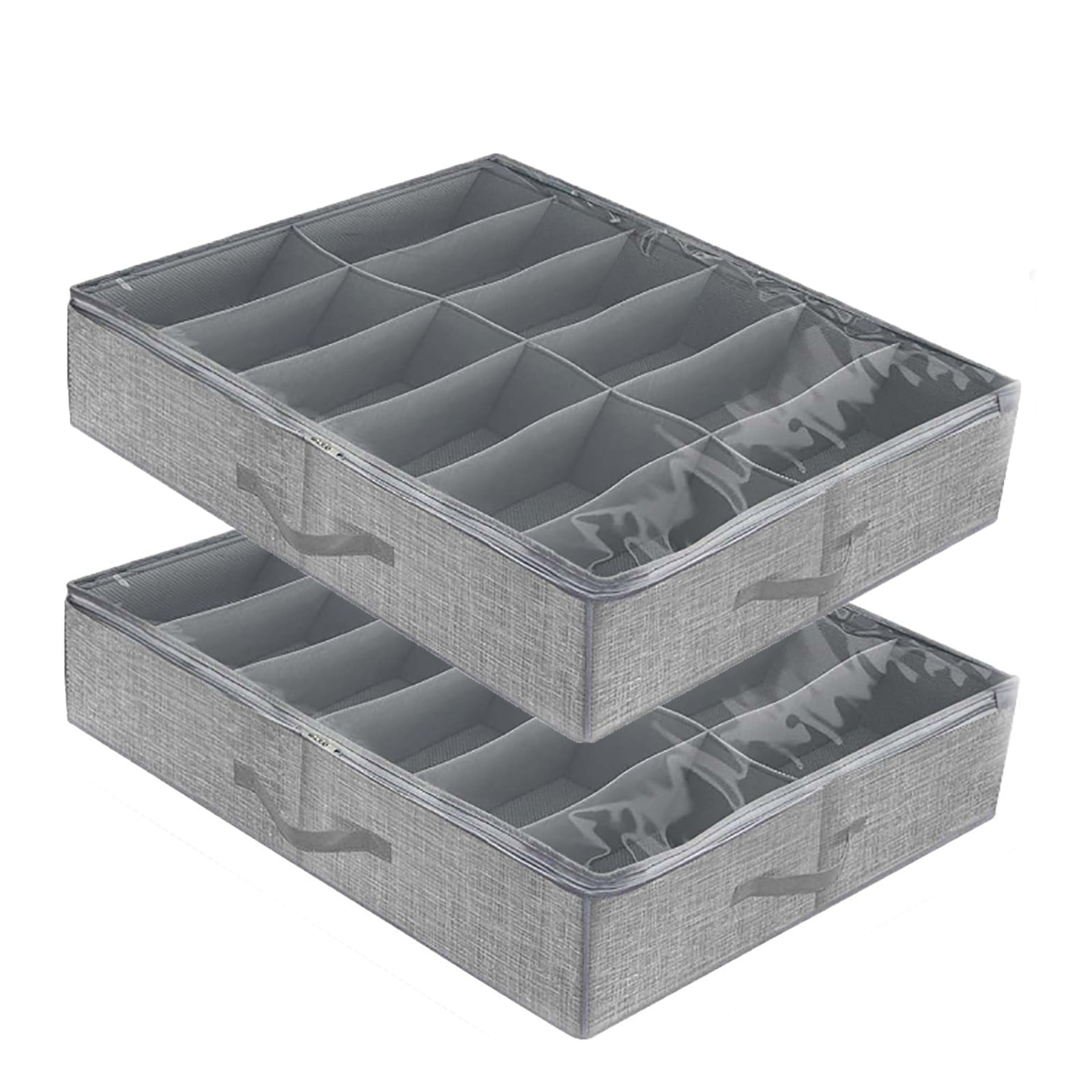 Alexda Under Bed Shoe Storage Organizer for ClosetFits 12 Pairs Sturdy ...