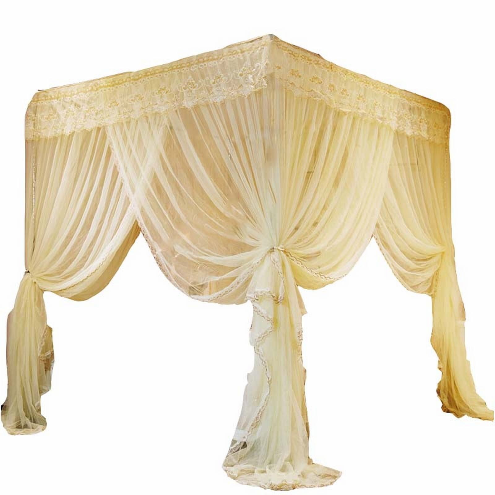 Alexda Elegant Lace Canopy Net No Frame Required for Easy Setup Fit for ...