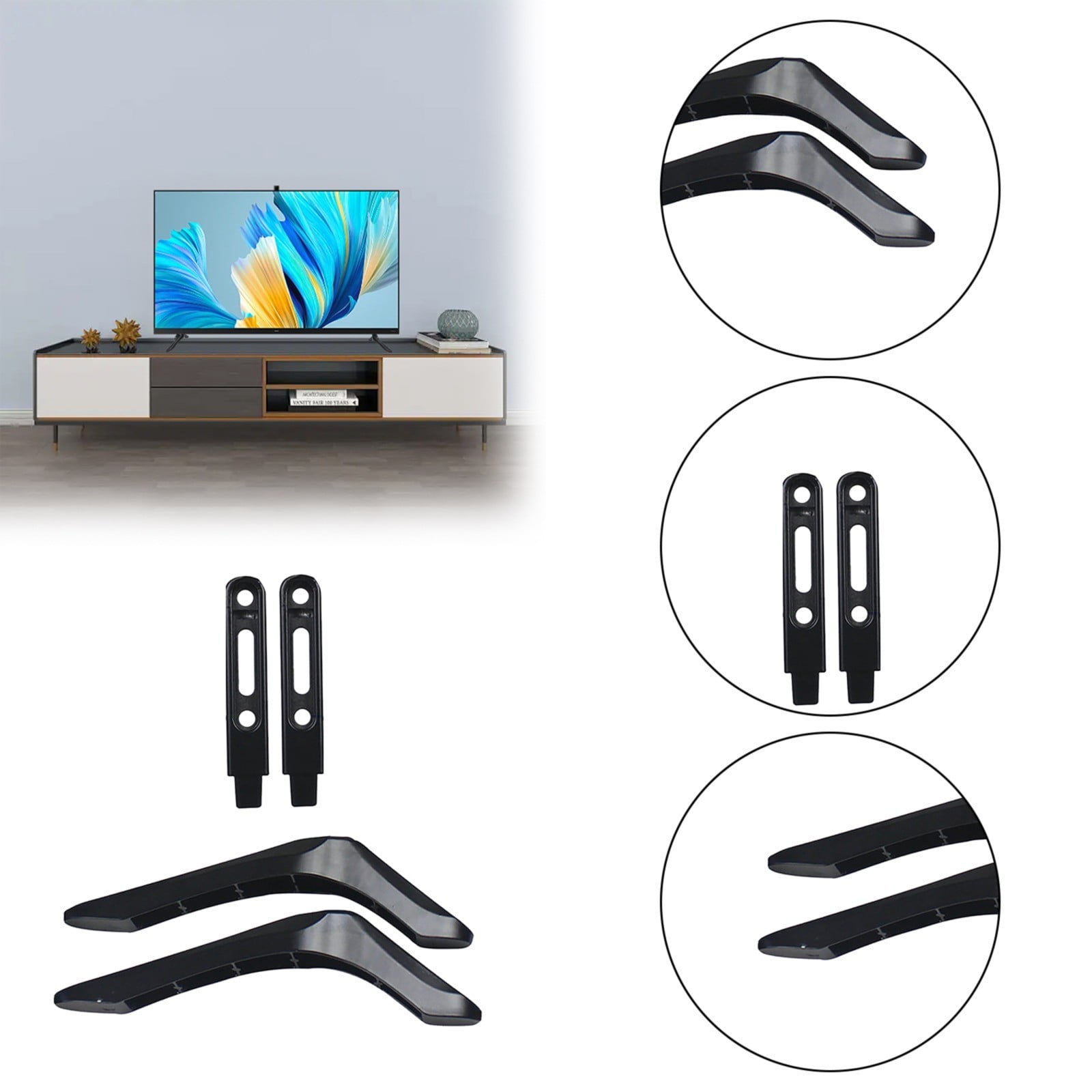 Alexda Household TV Bases LCD Pedestal Wear Stand Load Bearing ...