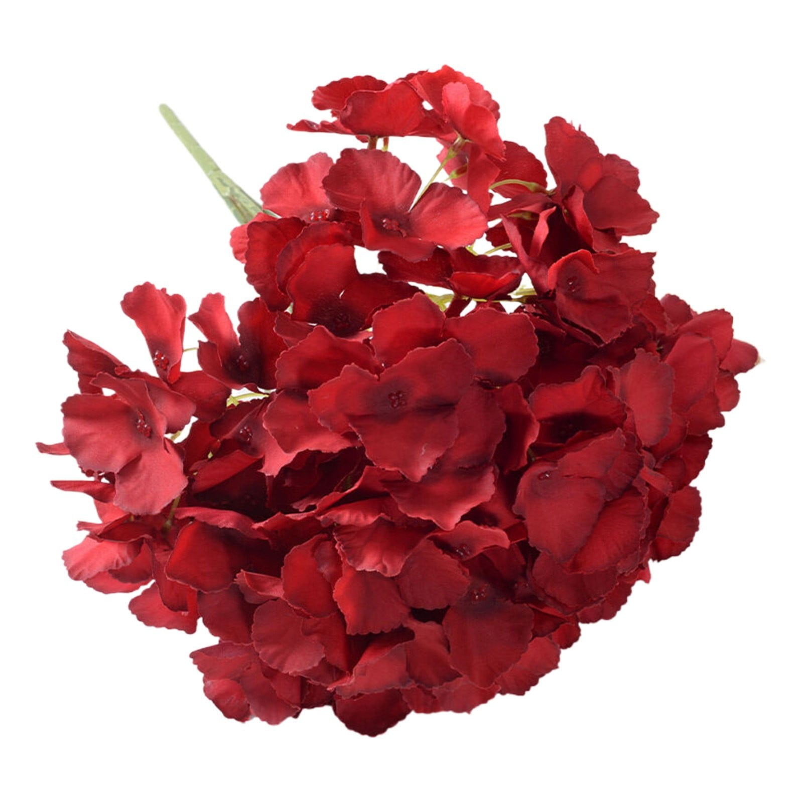 Alexda Hydrangea Fake Flower Red Artificial Hydrangea Flowers Heads ...