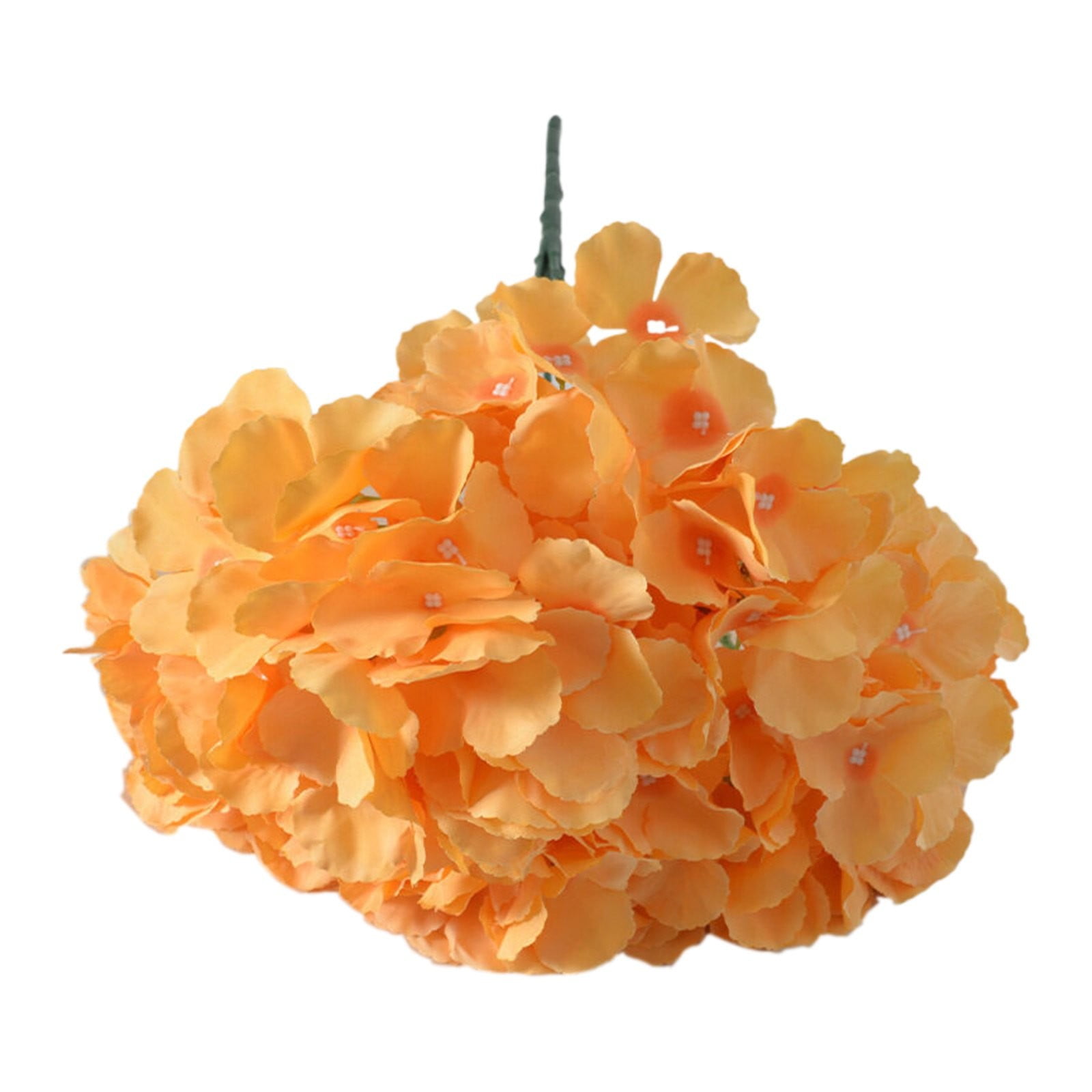 Alexda Hydrangea Fake orange Artificial Hydrangea Flowers Heads ...