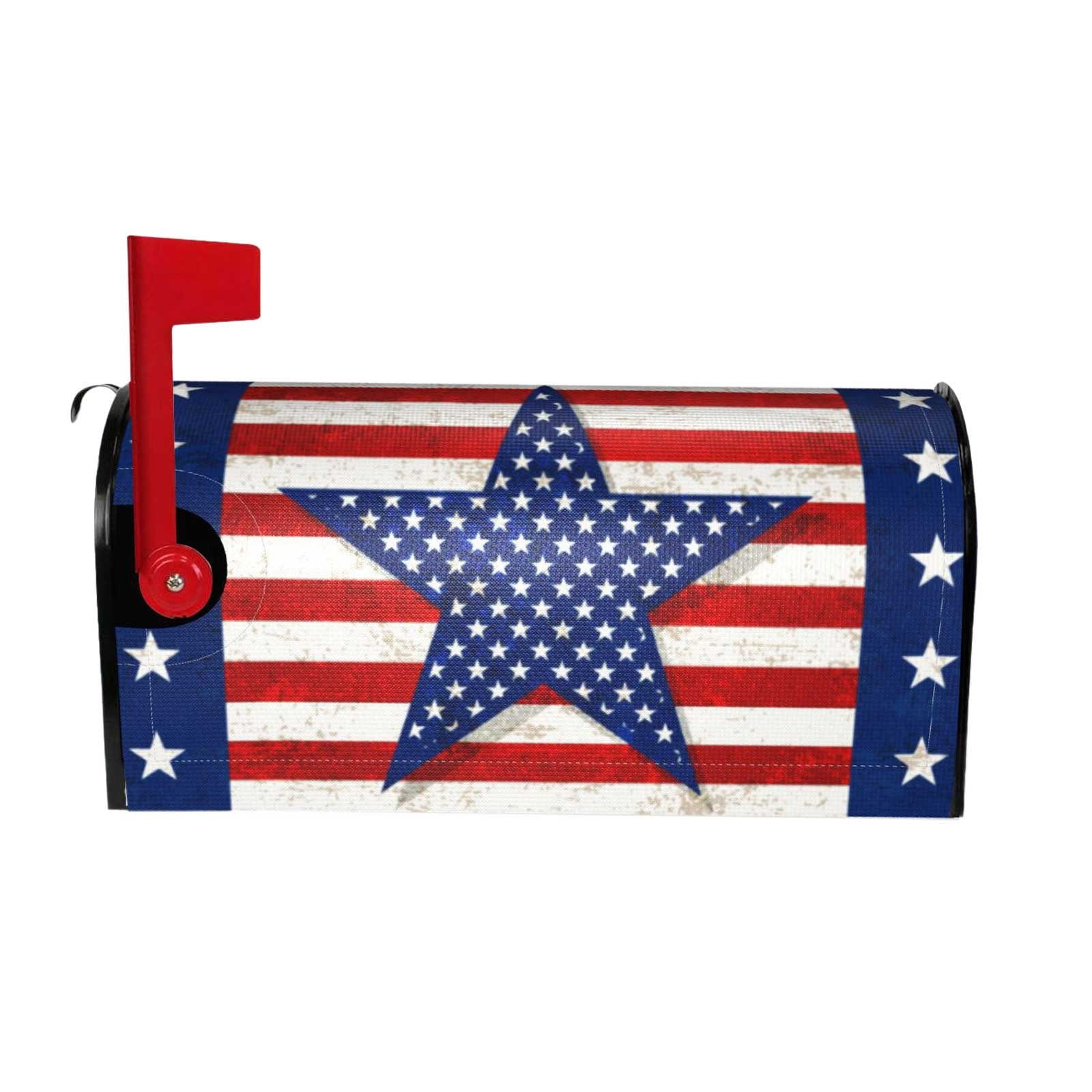 Alexda Mailbox Decoration 4th of July Theme4th of July America Patriotic Mailbox Covers Standard ...