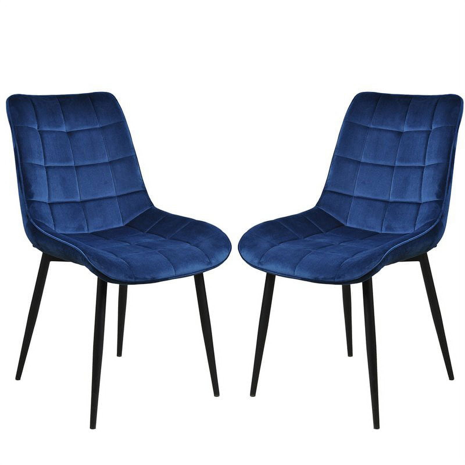 Alexent 2PCS Modern Dining Chair, Velvet Upholstered Dining Chair with ...