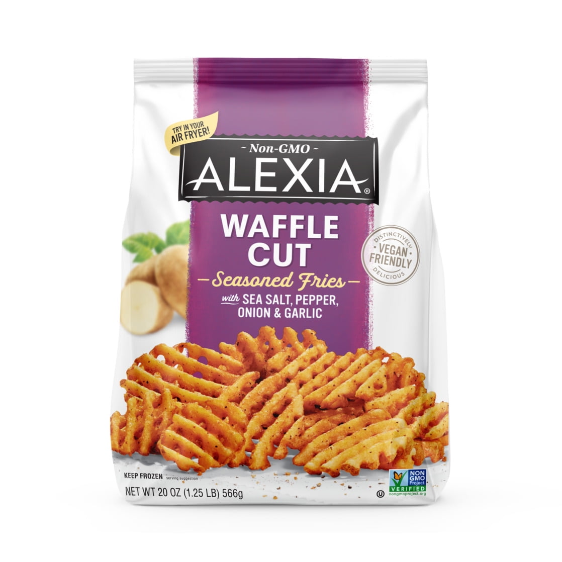 Alexia® Waffle Cut Seasoned Fries with Sea Salt, Pepper, Onion & Garlic ...