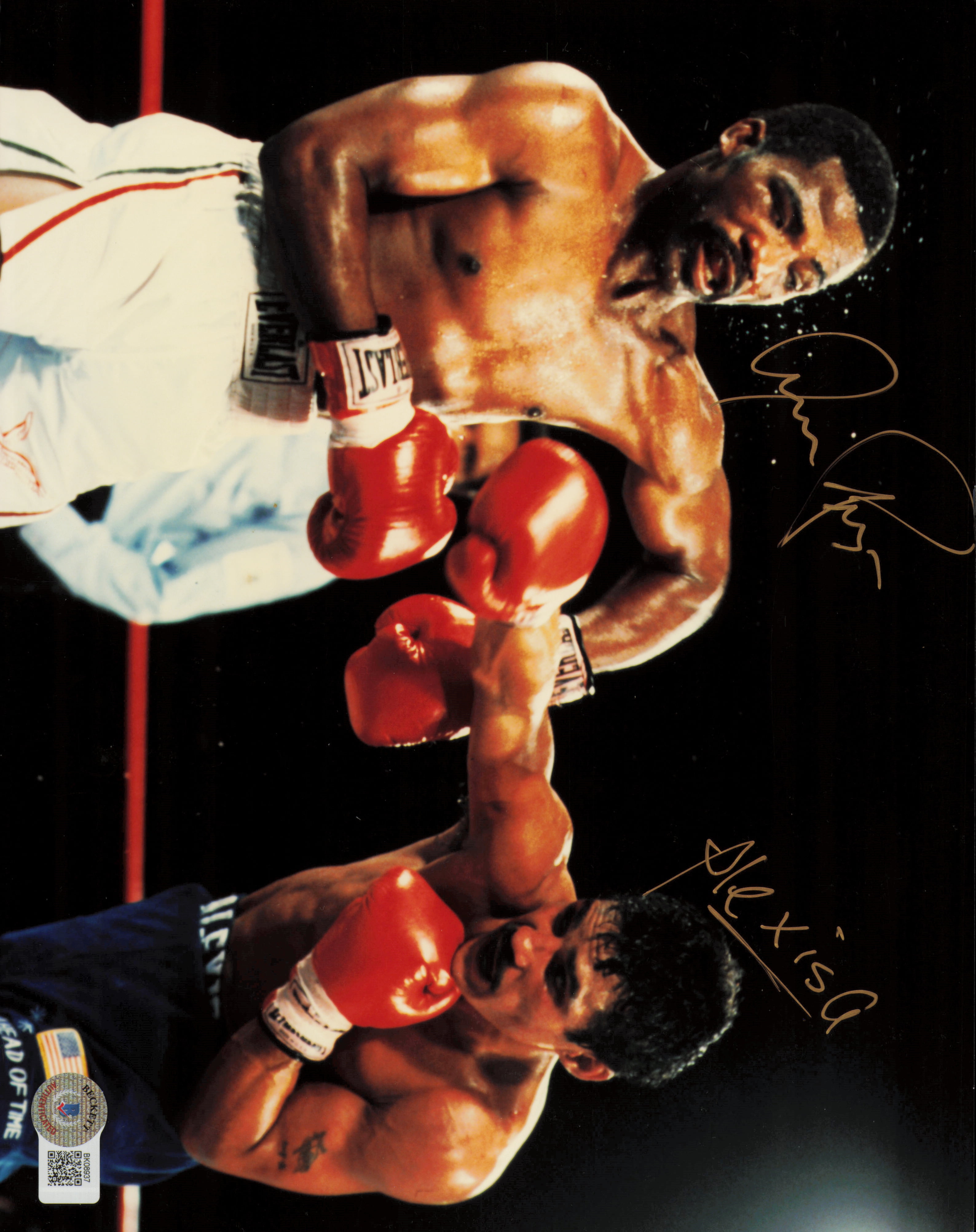 Alexis Arguello & Aaron Pryor Autographed 8x10 Photo Beckett BAS QR # ...