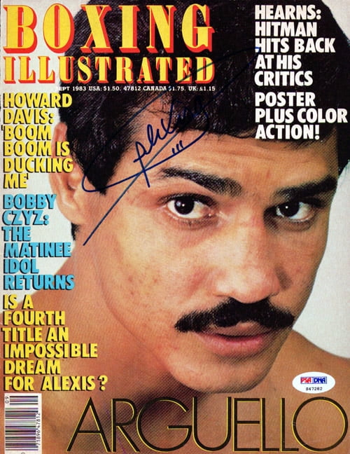 Alexis Arguello Autographed Boxing Illustrated Magazine Cover PSA/DNA # ...