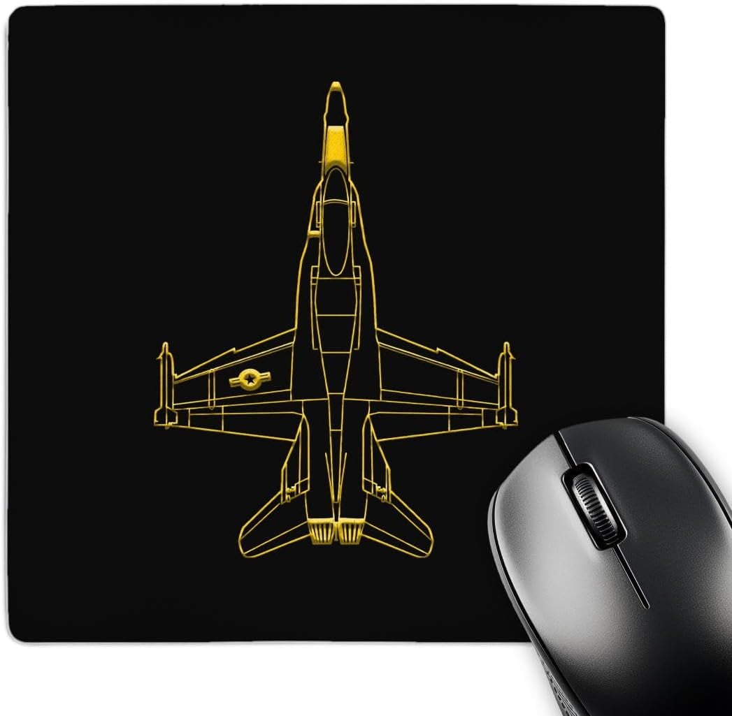 Alexis Design Aviation Line Image of F18 Fighter Plane. Might. Yellow ...
