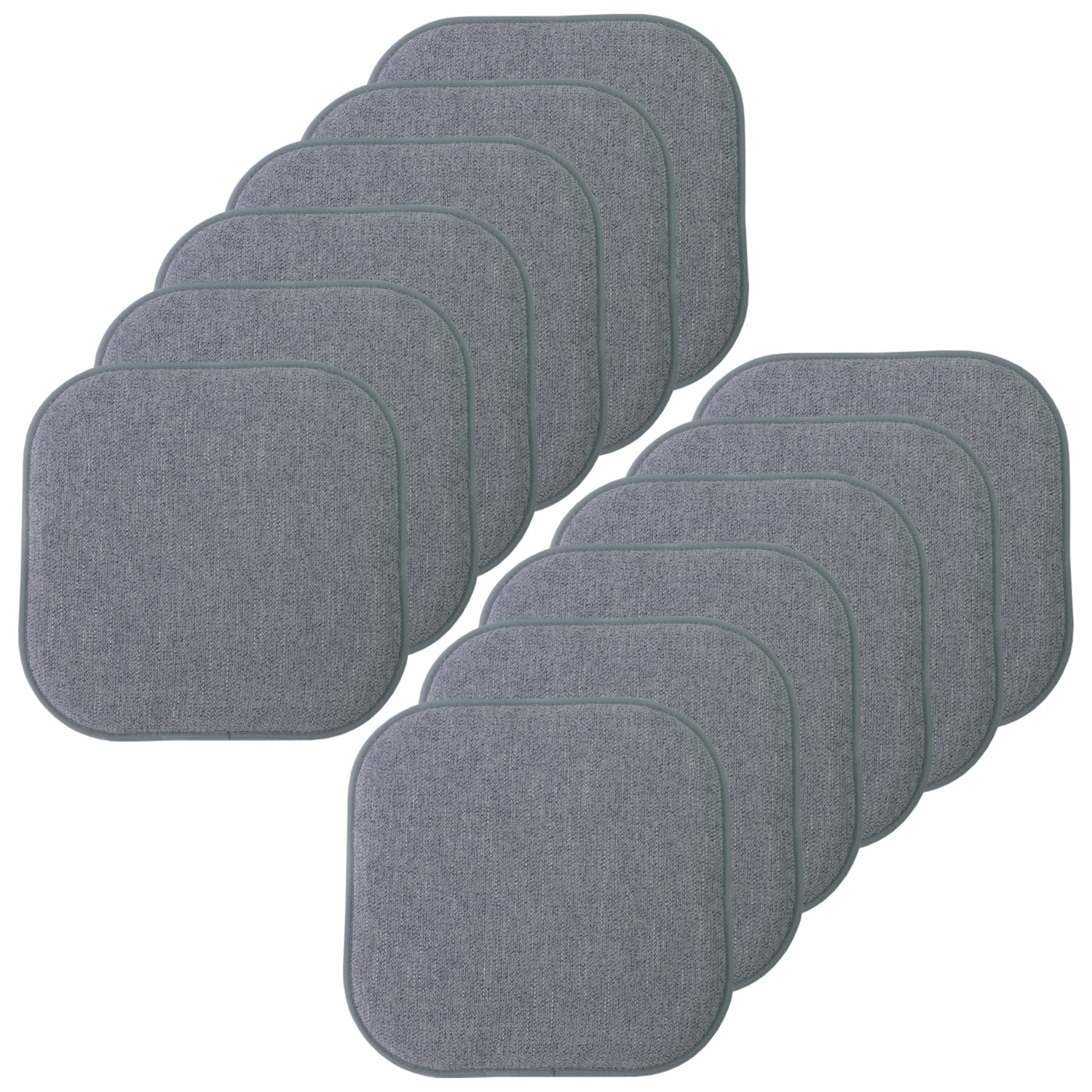 Alexis Memory Foam No Slip Back 16 x 16 Chair Pad Cushion 12 Pack ...