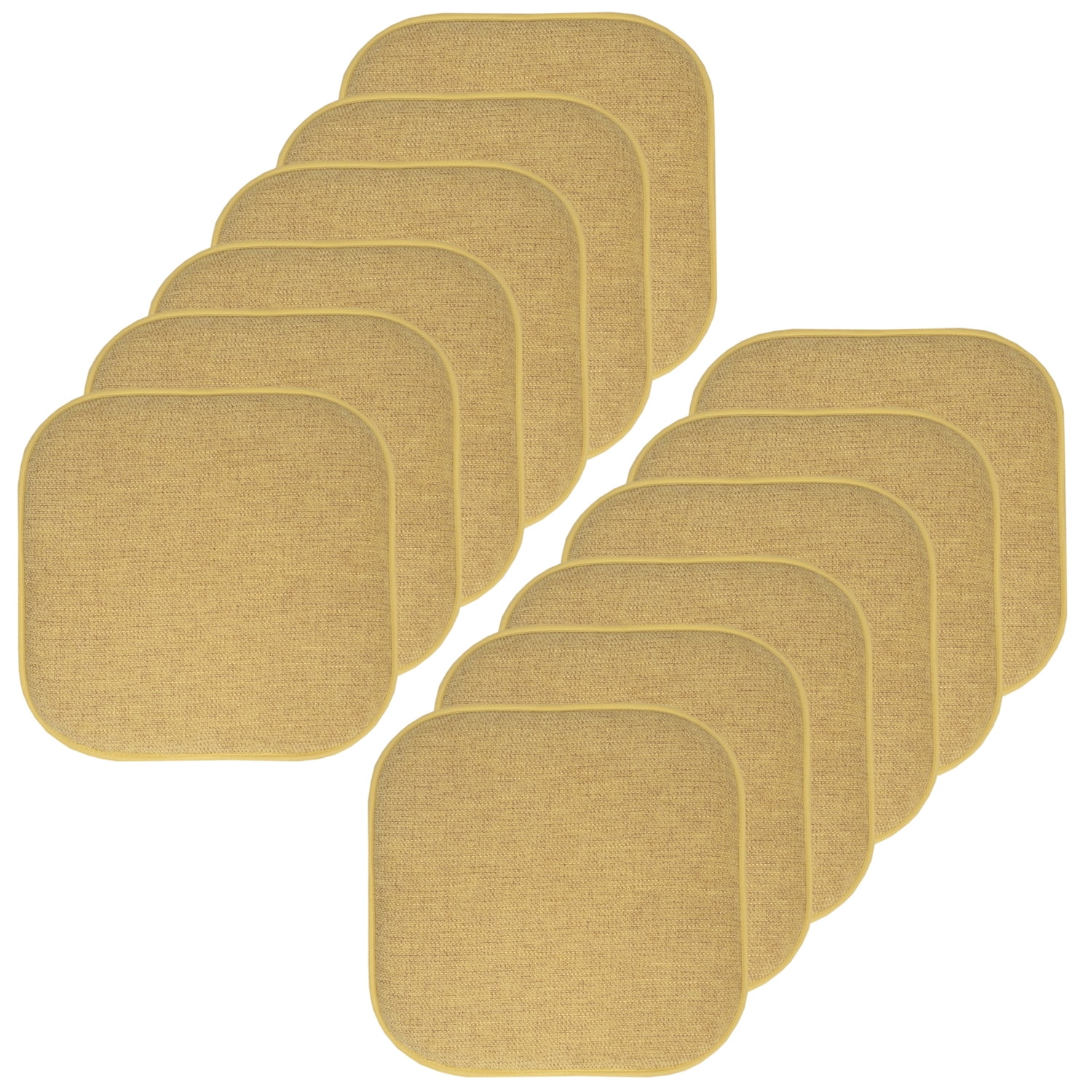Alexis Memory Foam No Slip Back 16 x 16 Chair Pad Cushion 12 Pack ...