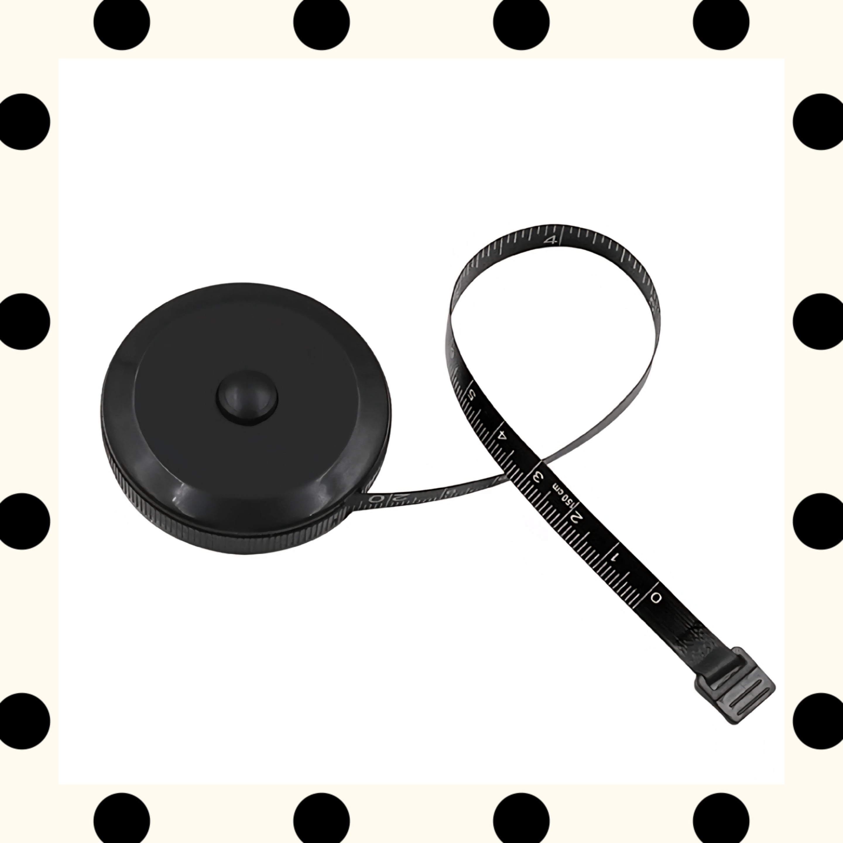 Alexki 60"/1.5 meter Black on Black Double Sided Retractable Mini ...
