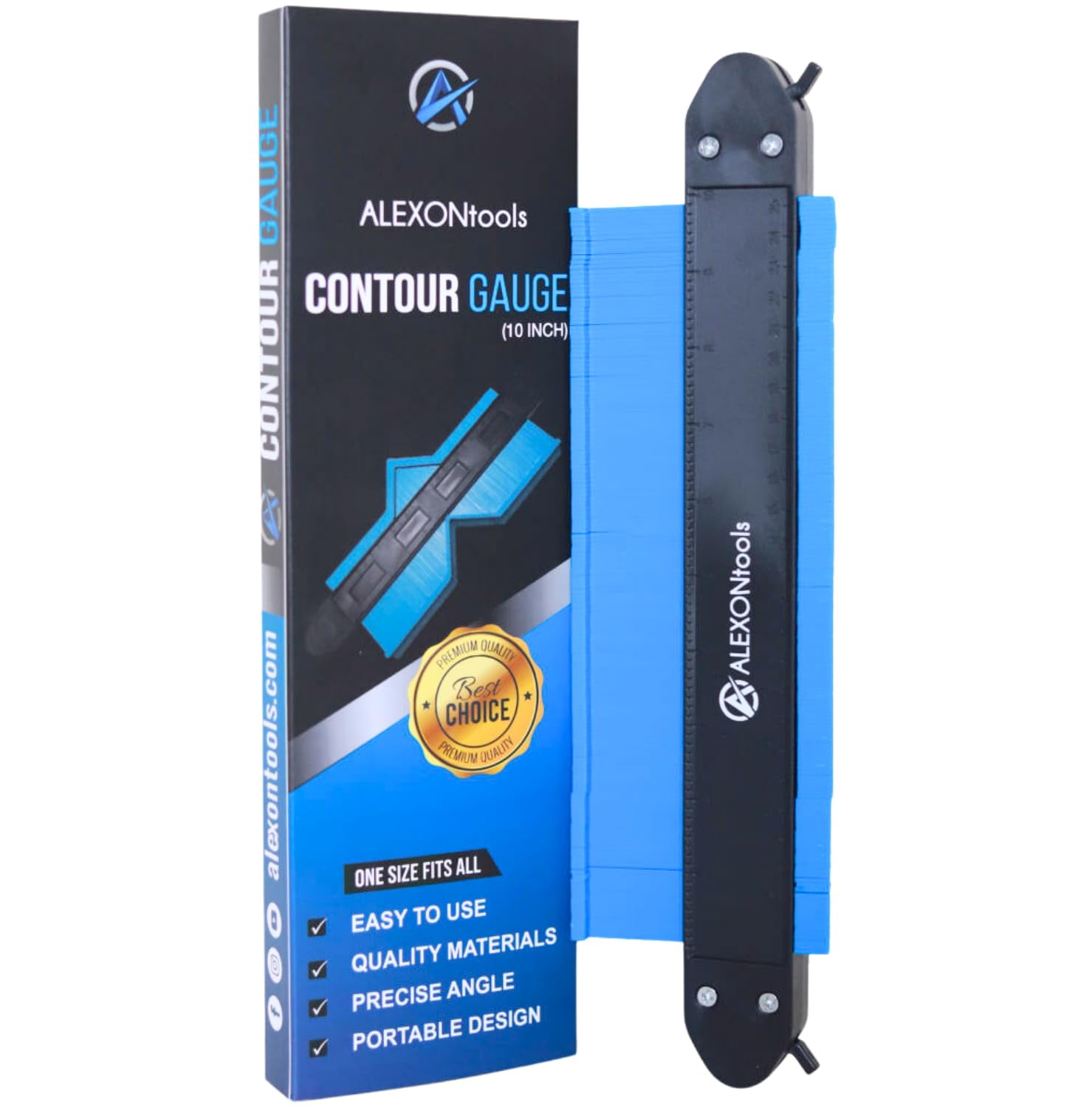 Alexon Contour Gauge Profile Tool Carpenter Tools 10 INCH for Precisely ...